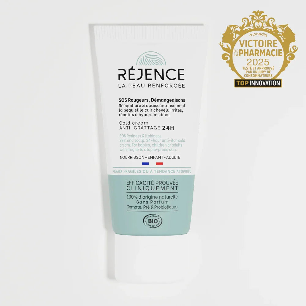 Crème SOS rougeurs, démangeaisons | Anti-grattage 24H | BIO – Réjence